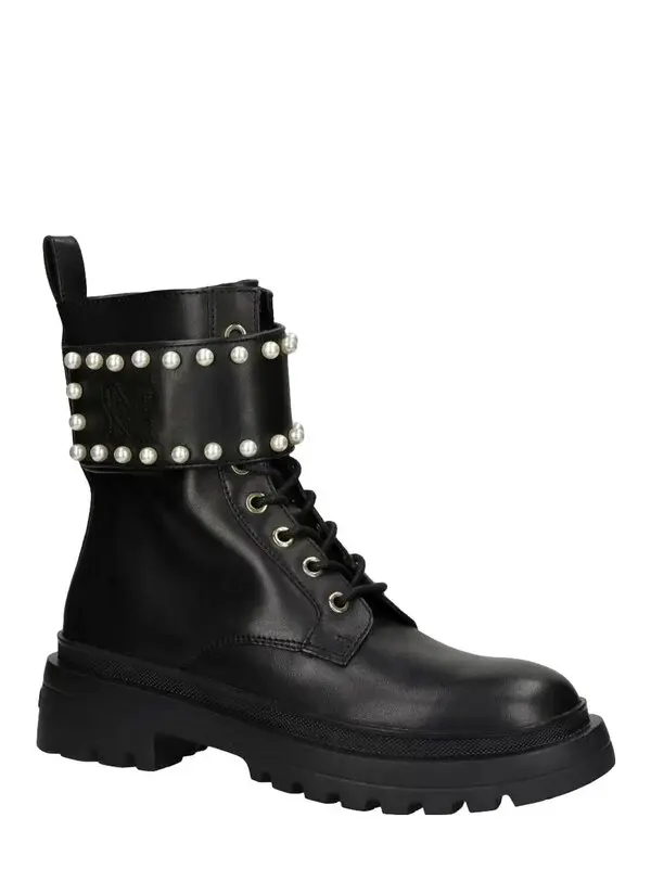 Moschino Embellished Combat Boots - Black