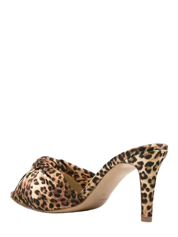 GINISSIMA Leopard-print Stiletto Heeled Sandals - Brown