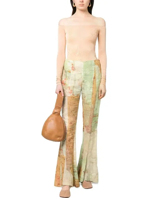 MAISON MARGIELA Off-shoulder Long-sleeved Bodysuit - Neutrals