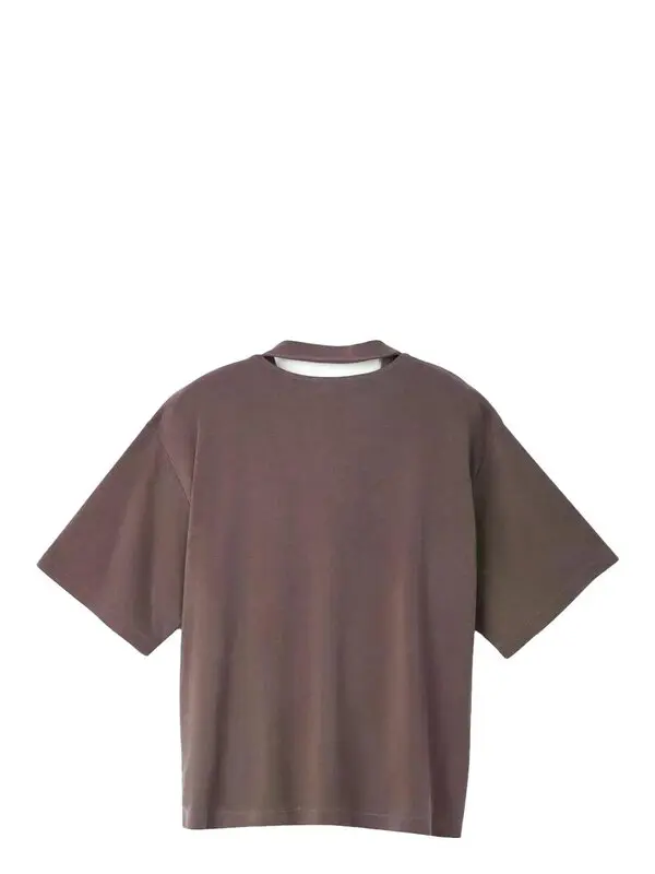 Camper Embroidered Cotton T-shirt - Brown