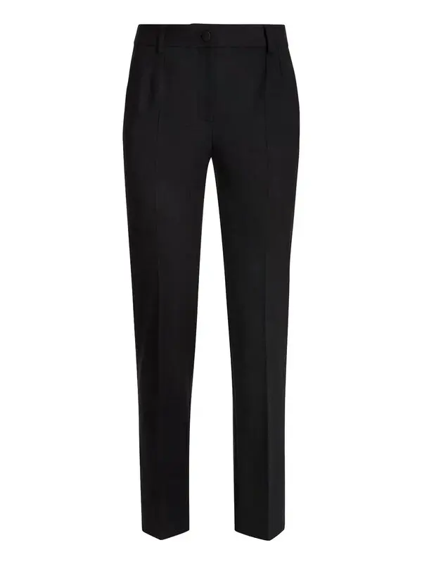 Dolce & Gabbana Stretch-wool Tailored Trousers - Black
