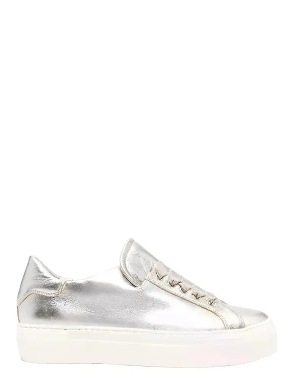 Agl Edda Metallic Calf Leather Sneakers - Neutrals