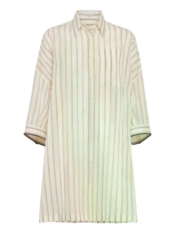 Brunello Cucinelli Monili Chain-detail Shirt - Neutrals