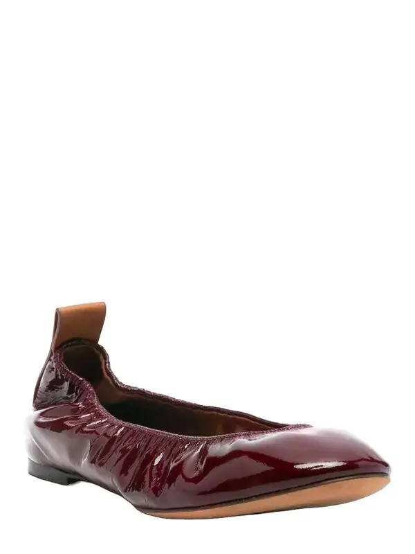 LANVIN Patent Leather Ballet Flats - Red