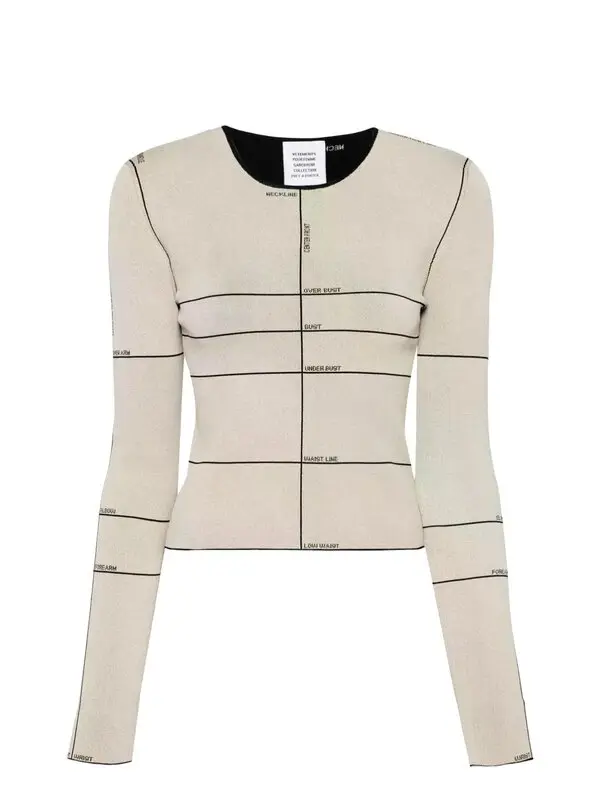 Vetements Intarsia-knit Long-sleeved Top - Neutrals
