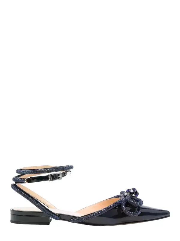 Mach & Mach Double Bow Ballerina Shoes - Blue