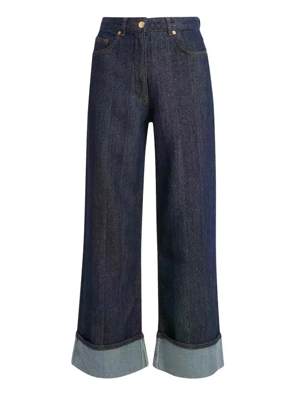 Farm Rio Wide Jeans - Blue