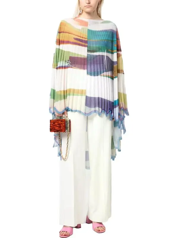 Maticevski Abstract-print Draped Tunic - Multicolour