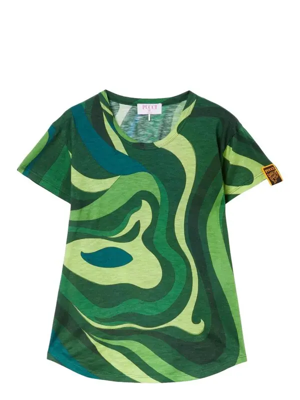 Emilio Pucci Abstract Print T-shirt - Green