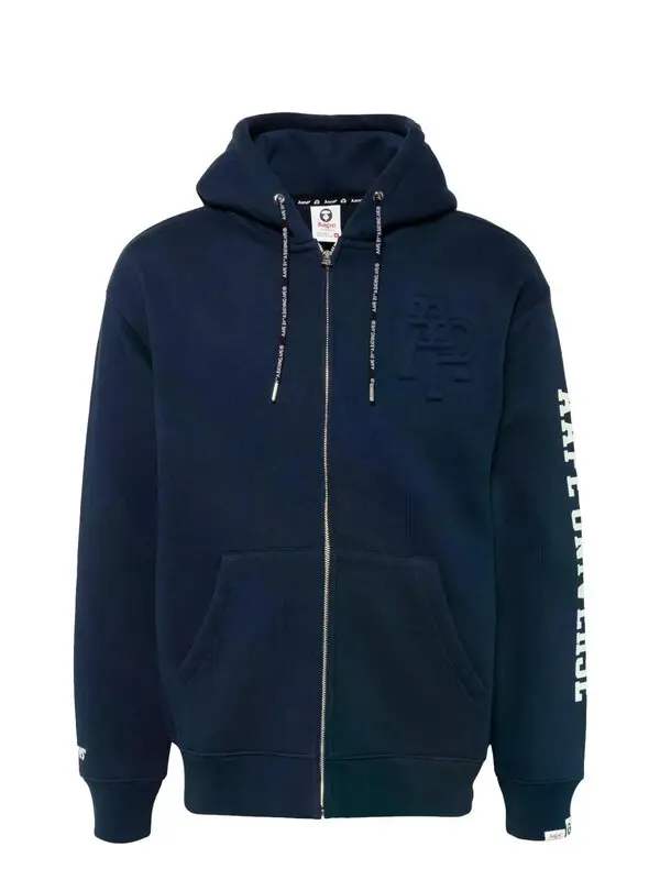 AAPE BY *A BATHING APE Logo Hooded Jacket - Blue