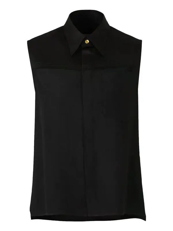 AMI Paris Sleeveless Shirt - Black