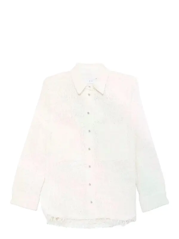 IRO PARIS Solaria Tweed Bouclé Shirt - Neutrals