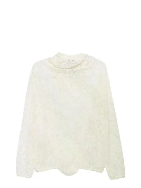 JUNTAE KIM Draped Lace Jumper - Neutrals