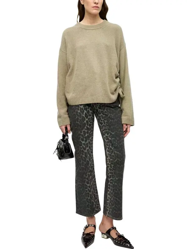GANNI Drawstring Sweater - Neutrals