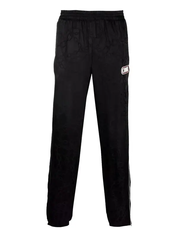 COOL T.M Chain-print Slip-on Track Trousers - Black