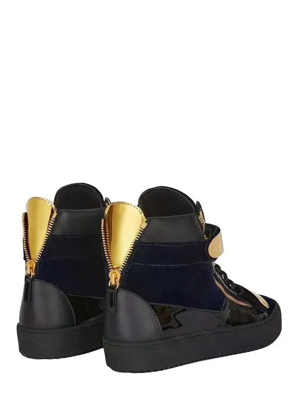 GIUSEPPE ZANOTTI Coby Double-straps Mid-top Sneakers - Blue