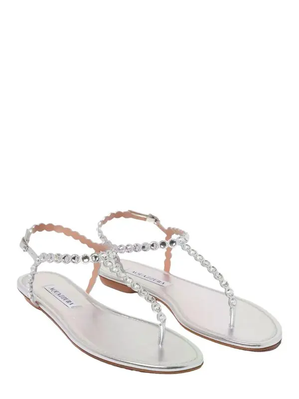 AQUAZZURA Embellished Open-toe Sandals - Silver