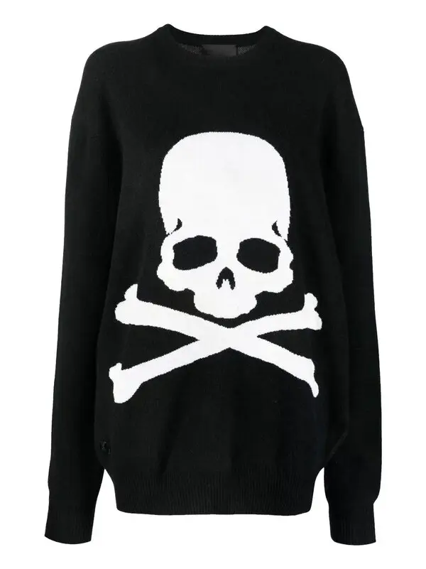 Philipp Plein Skull Bones Crew-neck Jumper - Black