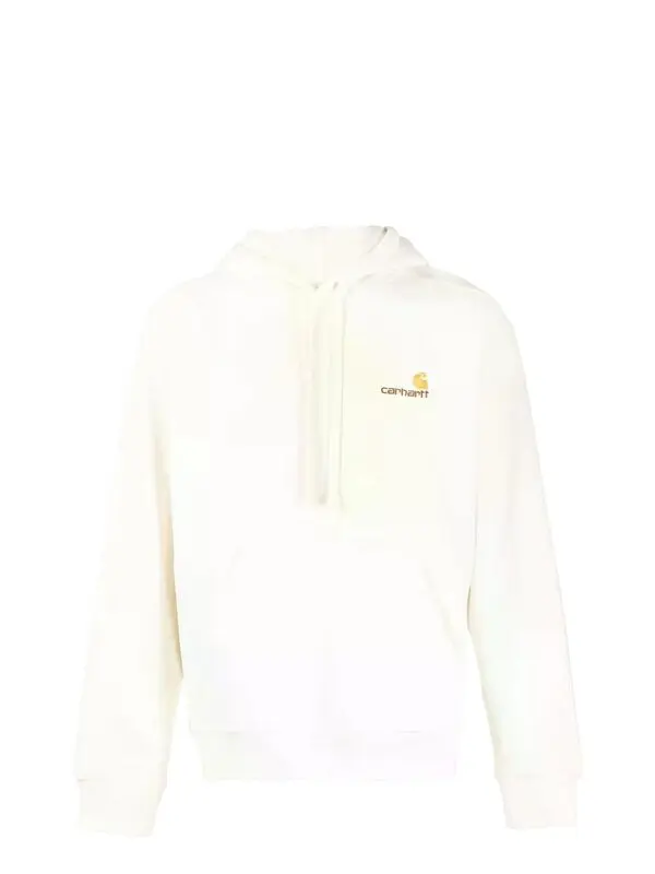 Carhartt Work In Progress American Script Cotton Hoodie - Neutrals
