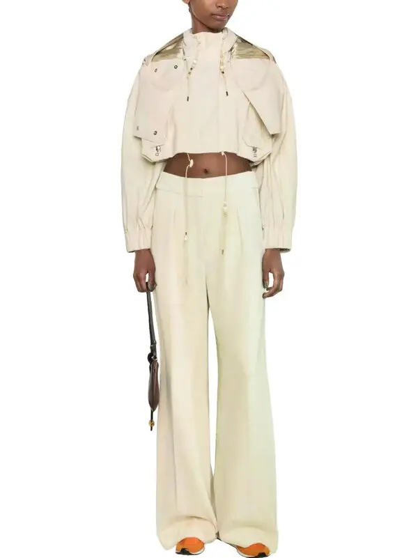 Jacquemus Wide-leg Flared Trousers - Neutrals