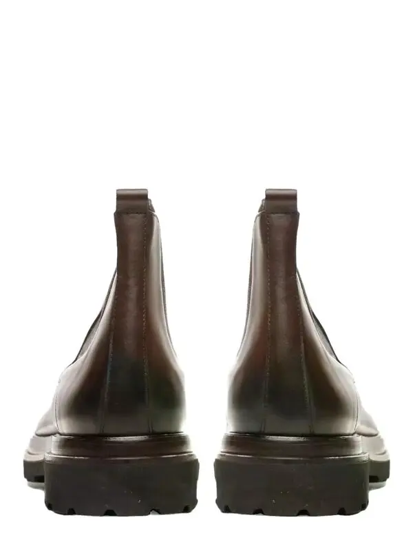 POCHE PARIS Leather Chelsea Boots - Brown