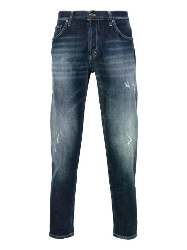 DONDUP Distressed Skinny Fit Jeans - Blue
