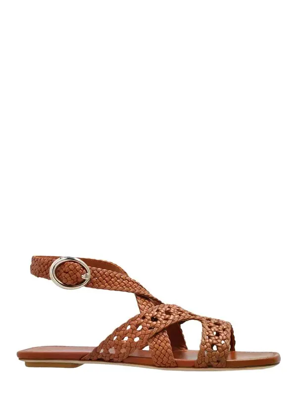 STUART WEITZMAN Thea Flat Sandals - Brown
