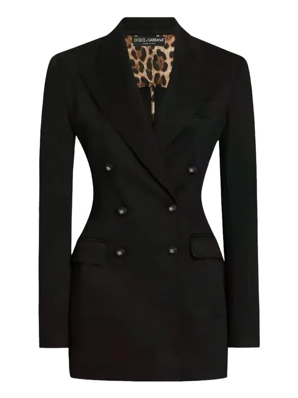 Dolce & Gabbana Milano-rib Double-breasted Blazer - Black