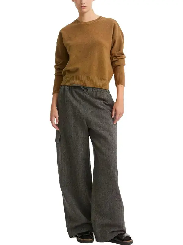 YVES SALOMON Drawstring Cargo Trousers - Grey