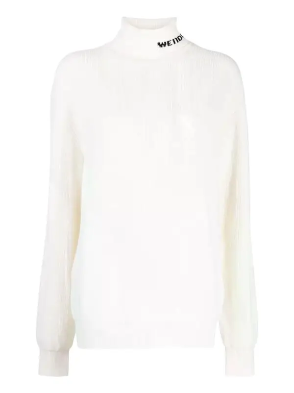We11Done Intarsia-knit Roll-neck Jumper - White