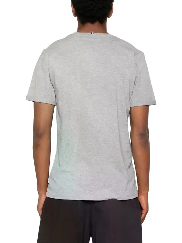LES DEUX Logo-embroidered T-shirt - Grey