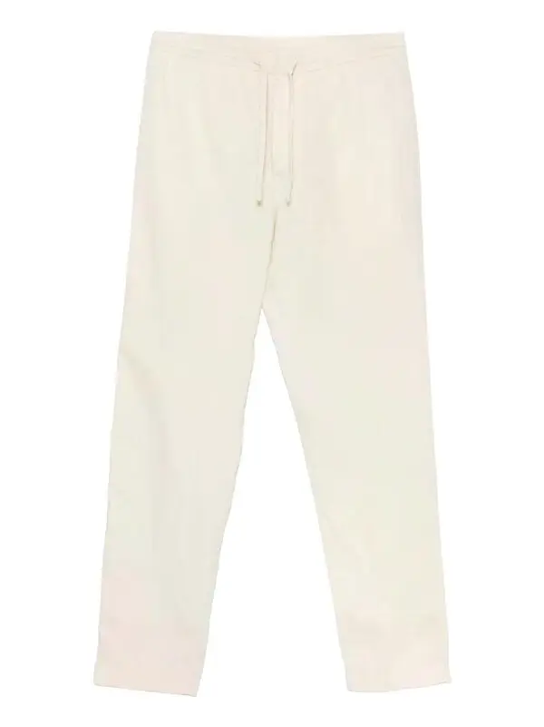 Canali Linen Drawstring Trousers - Neutrals