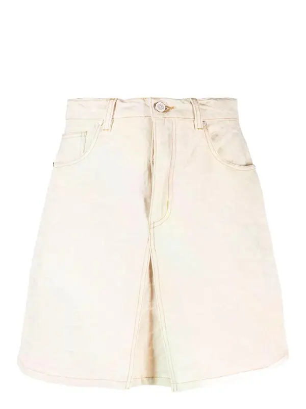 Casablanca Monogram-jacquard Denim A-line Skirt - Neutrals