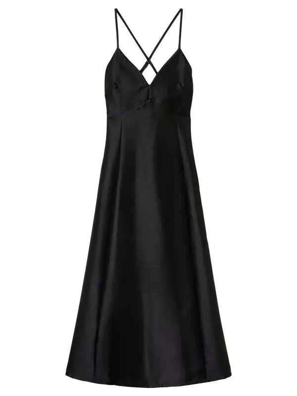 TWINSET Twill Midi Dress - Black