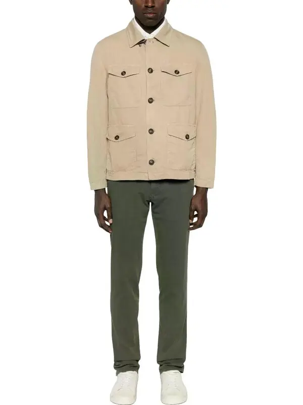 FAY Classic-collar Shirt Jacket - Neutrals
