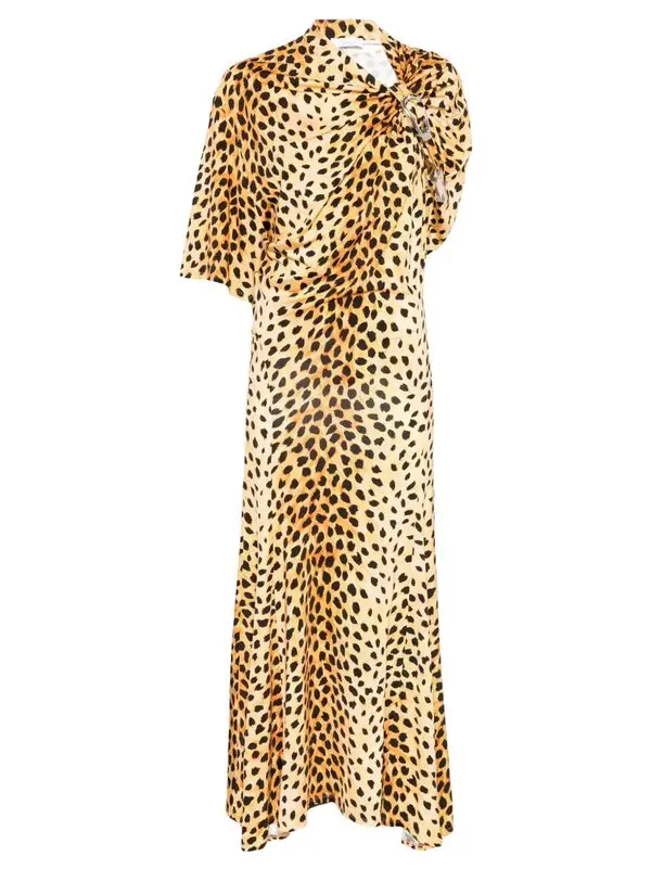 Rabanne Leopard-print Maxi Dress - Black
