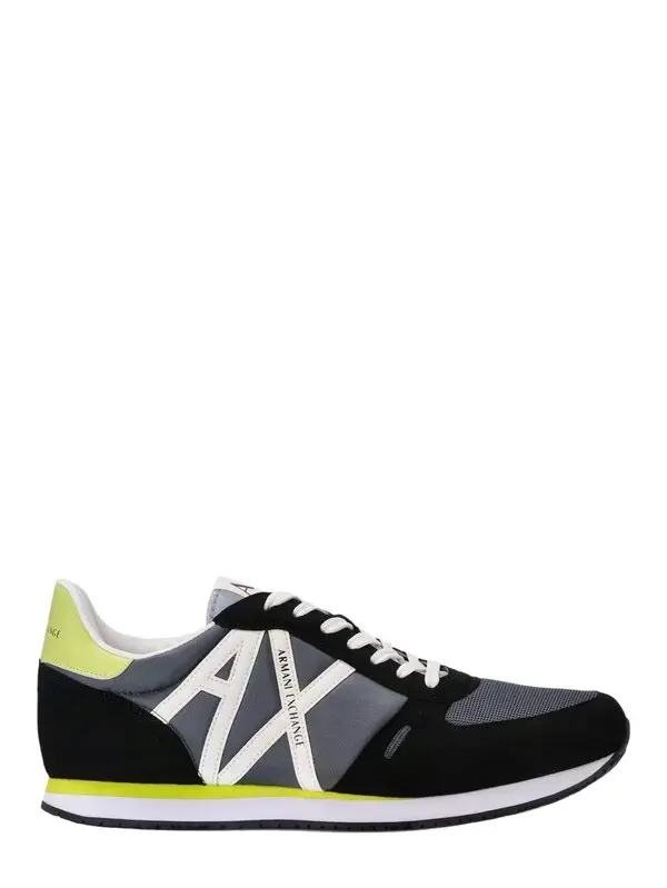 Armani Exchange Panelled Lace-up Sneakers - Yellow