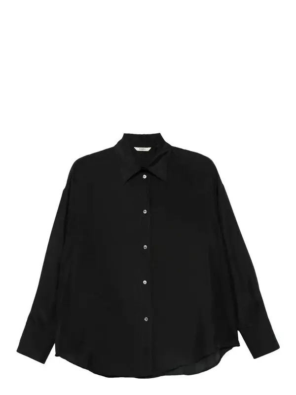 Barena Venezia Silk Shirt With Satin Finish - Black