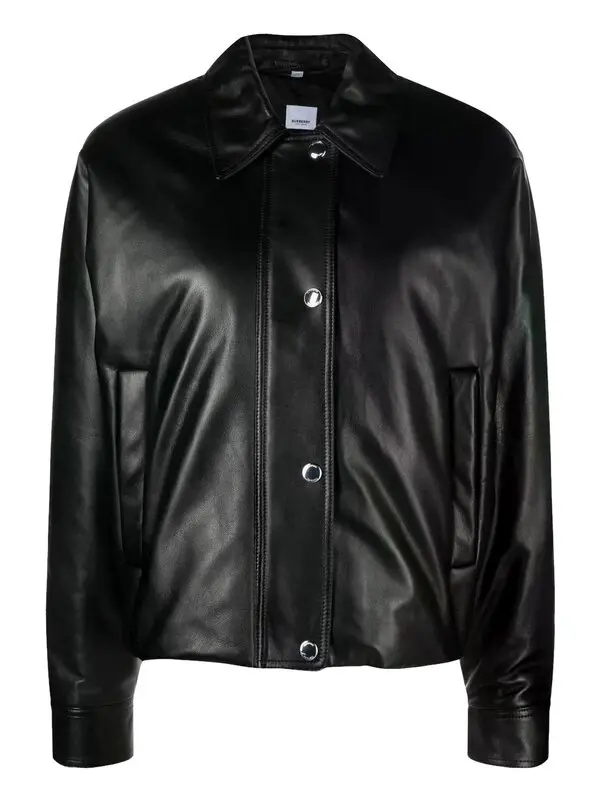 Burberry Two-pocket Leather Jacket - Black
