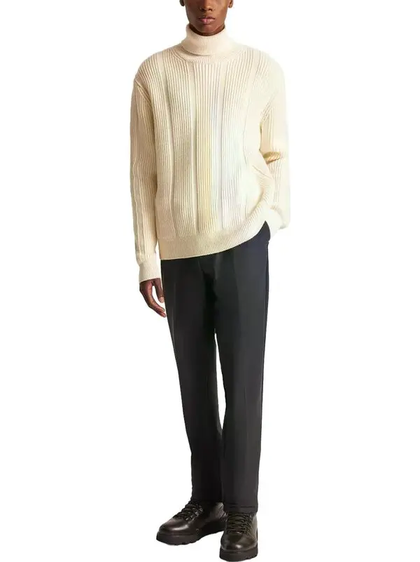 Fusalp Aristote Ribbed Roll Neck Jumper - Neutrals