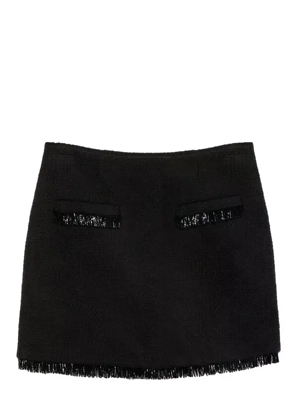 Cinq À Sept Kimmie Mini Skirt With Bead Detailing - Black