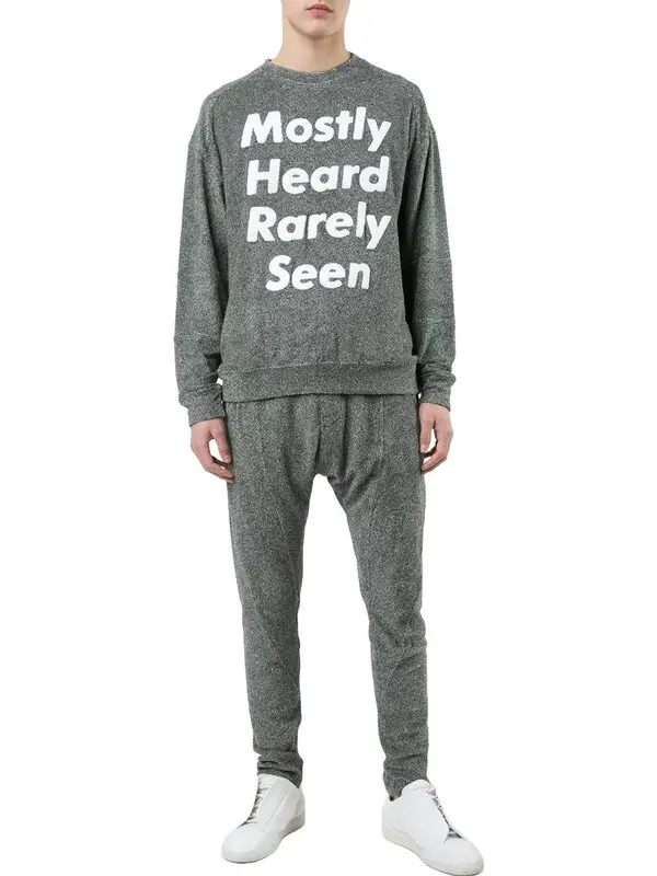 MOSTLY HEARD RARELY SEEN Logo Print Sweatshirt - Grey