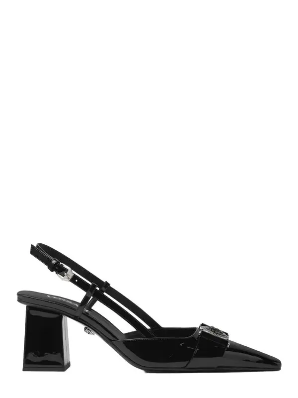 Versace Medusa Head Leather Pumps - Black