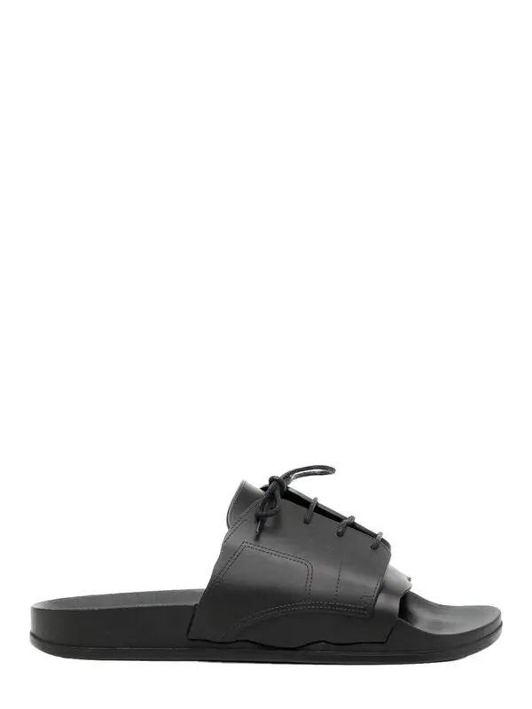 MAISON MARGIELA Lace-up Pool Slides - Black