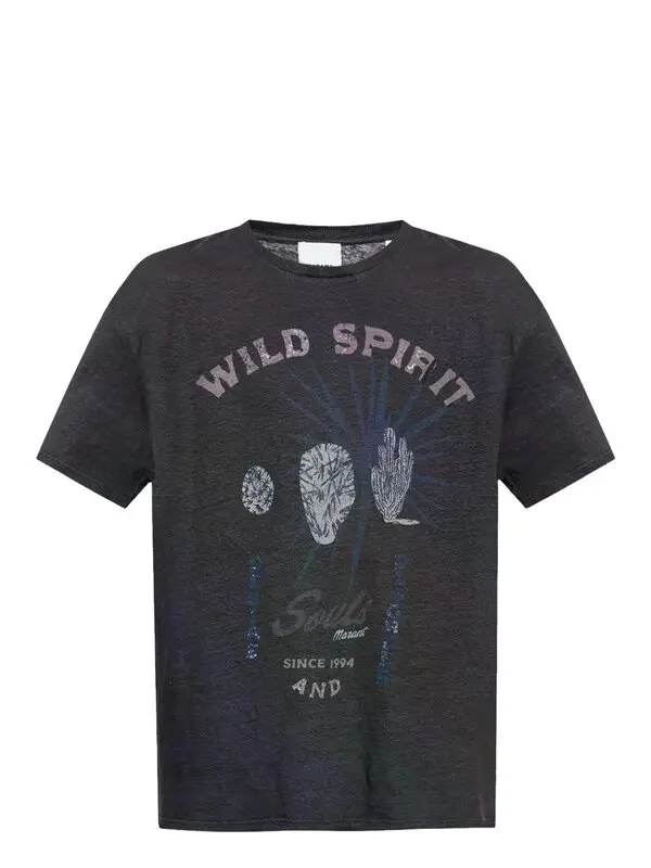 MARANT Honore Linen T-shirt - Black