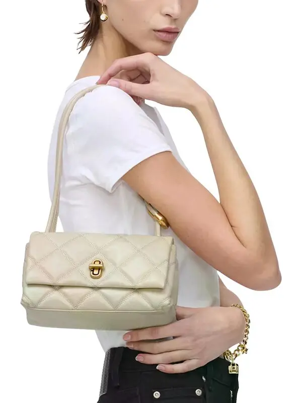 Marc Jacobs Mini The Quilted Dual Shoulder Bag - Neutrals