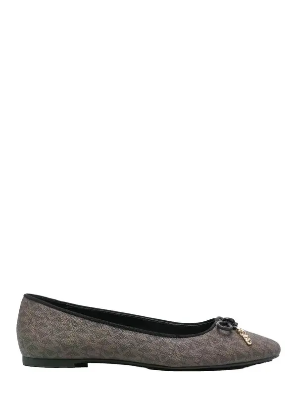 Michael Kors Nori Leather Ballerina Shoes - Brown