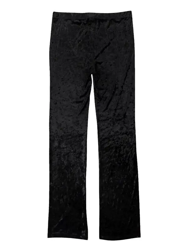 Callipygian Crushed Velvet Trousers - Black