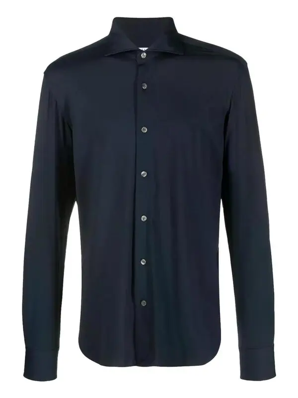 ORIAN Long-sleeve Spread-collar Shirt - Blue
