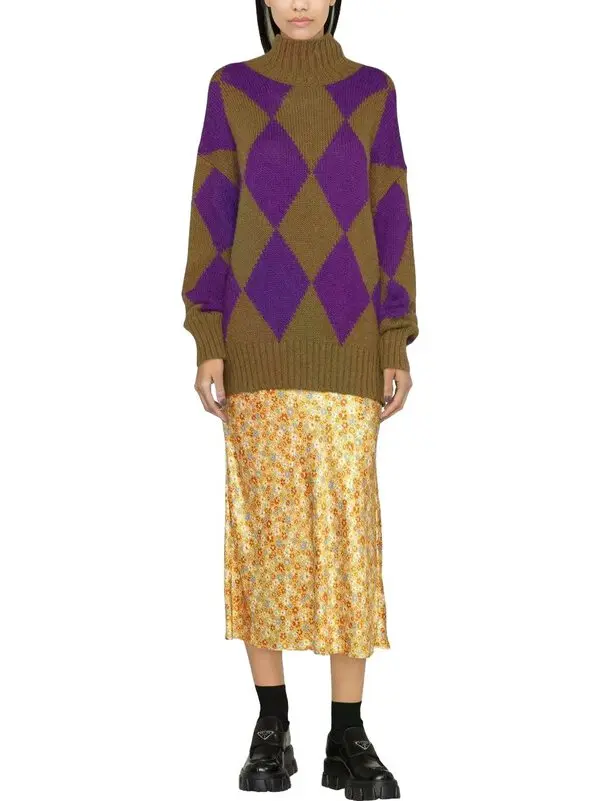 La DoubleJ Argyle Intarsia Knit Jumper - Green